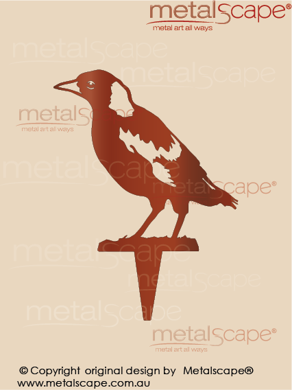 Metalscape Metal Garden Art - Magpie - Metal Bird - Australia