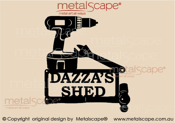 Custom Work Shed Sign - Metalscape - Metal Garden Art - Gardenscape