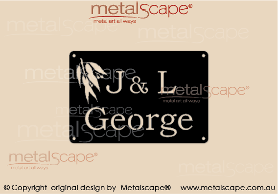 Extra Small House Sign - Classic Cut - Metalscape - Farm Property Signs