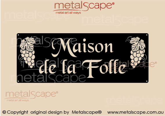 Medium Property Sign - Classic Cut with Grapes - Metalscape - Farm ...