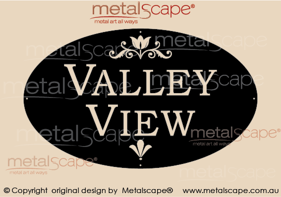 Oval Property Sign - Classic Cut Various Designs - Metalscape - Farm ...