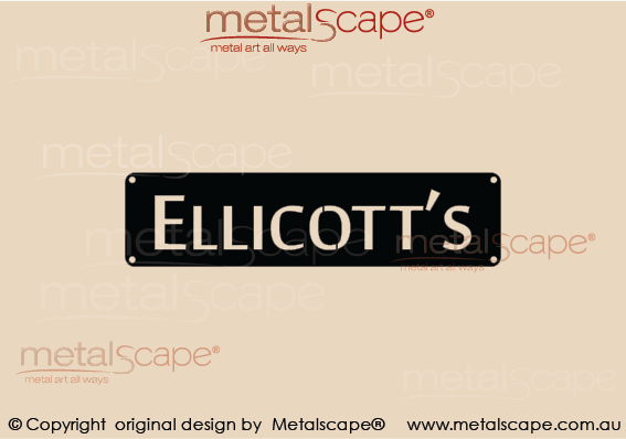 Basic Cut Out Lettering Panel - Metalscape - Farm Property Signs