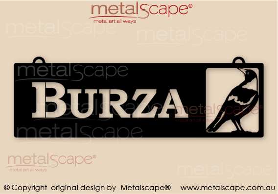 Property Sign - Classic Cut with Magpie image - Metalscape - Farm ...
