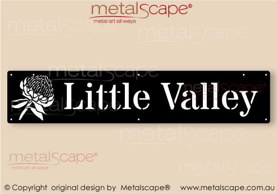 Large Classic Cut Sign - Native Flower Waratah - Metalscape - Farm ...