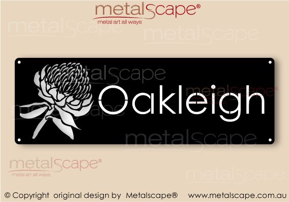 Small House Sign - Waratah Native Flower Classic Cut - Metalscape ...