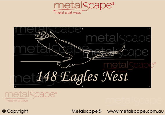 Metalscape - Farm Property Sign - Eagle Flying
