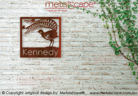 Square Property sign - Lyrebird - Metalscape - Farm Property Signs