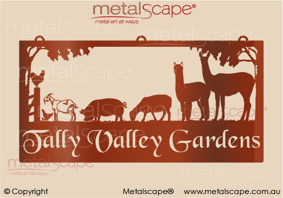 Metalscape - Extra Large Farm Property Sign - Llama, Alpaca, Dorper ...